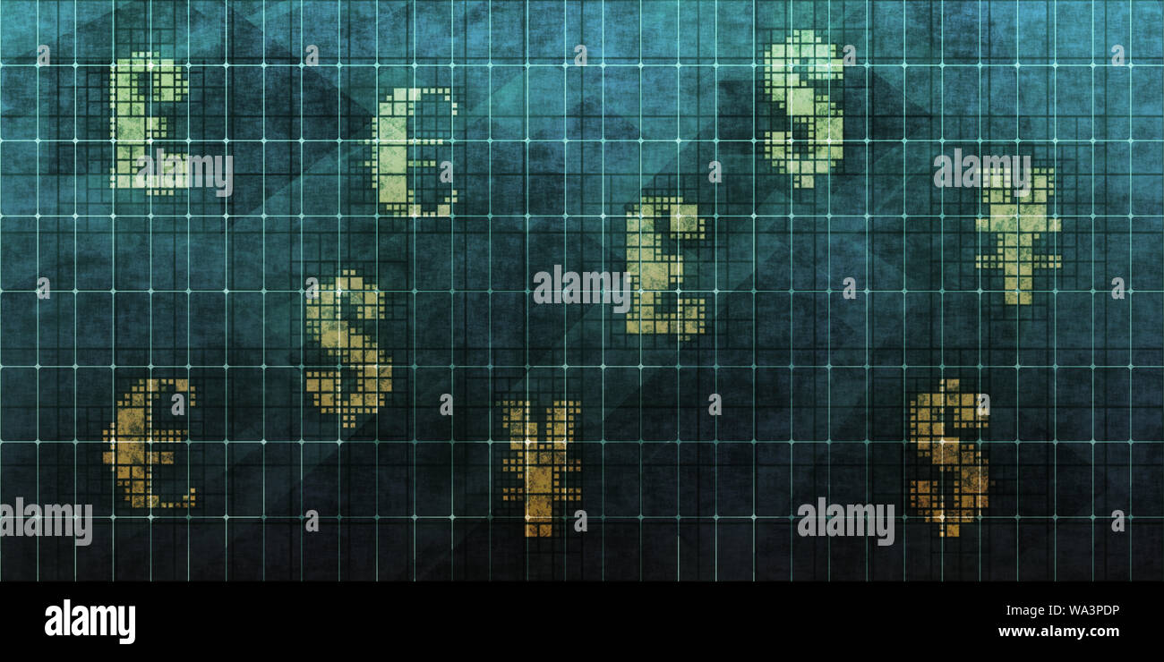 Foreign Trade and Investment with Currencies Background Stock Photo - Alamy