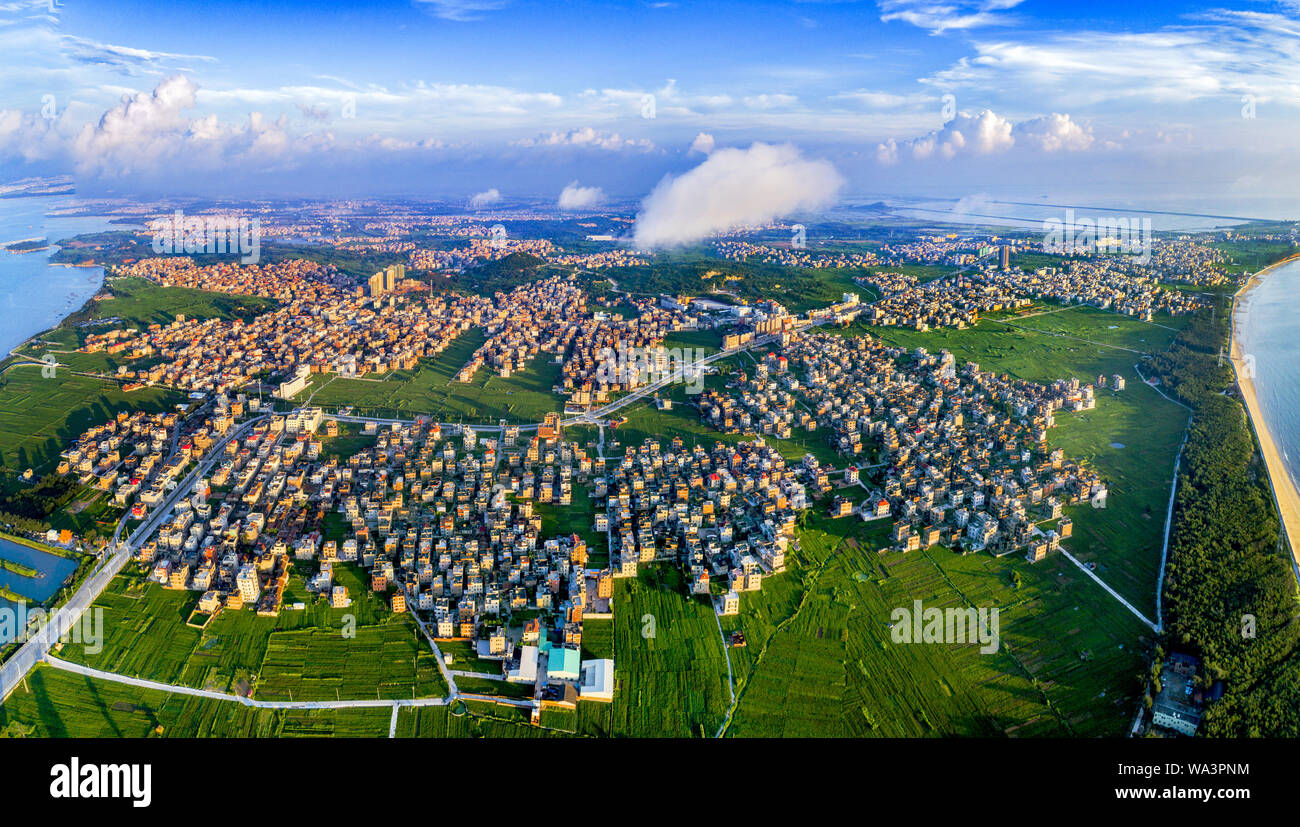 Villages, towns, and ecological village, coastal town Stock Photo - Alamy