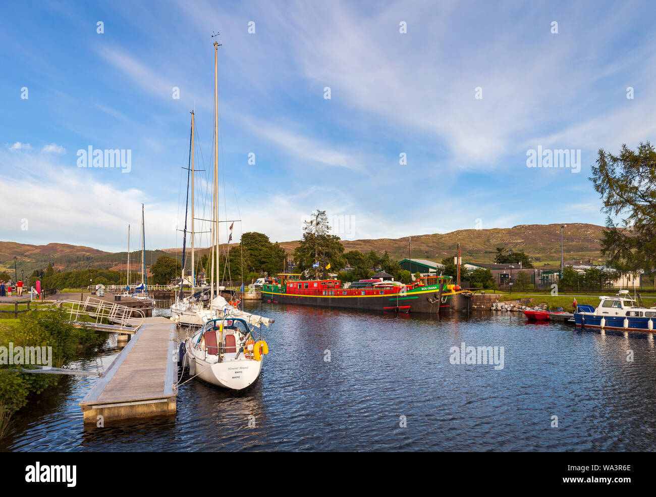 Caledonian canal fort augustus loch ness locks hi-res stock photography ...