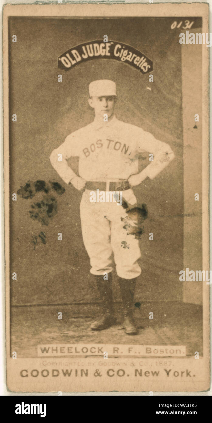 Bobby Wheelock, Boston Beaneaters, baseball card portrait Stock Photo ...