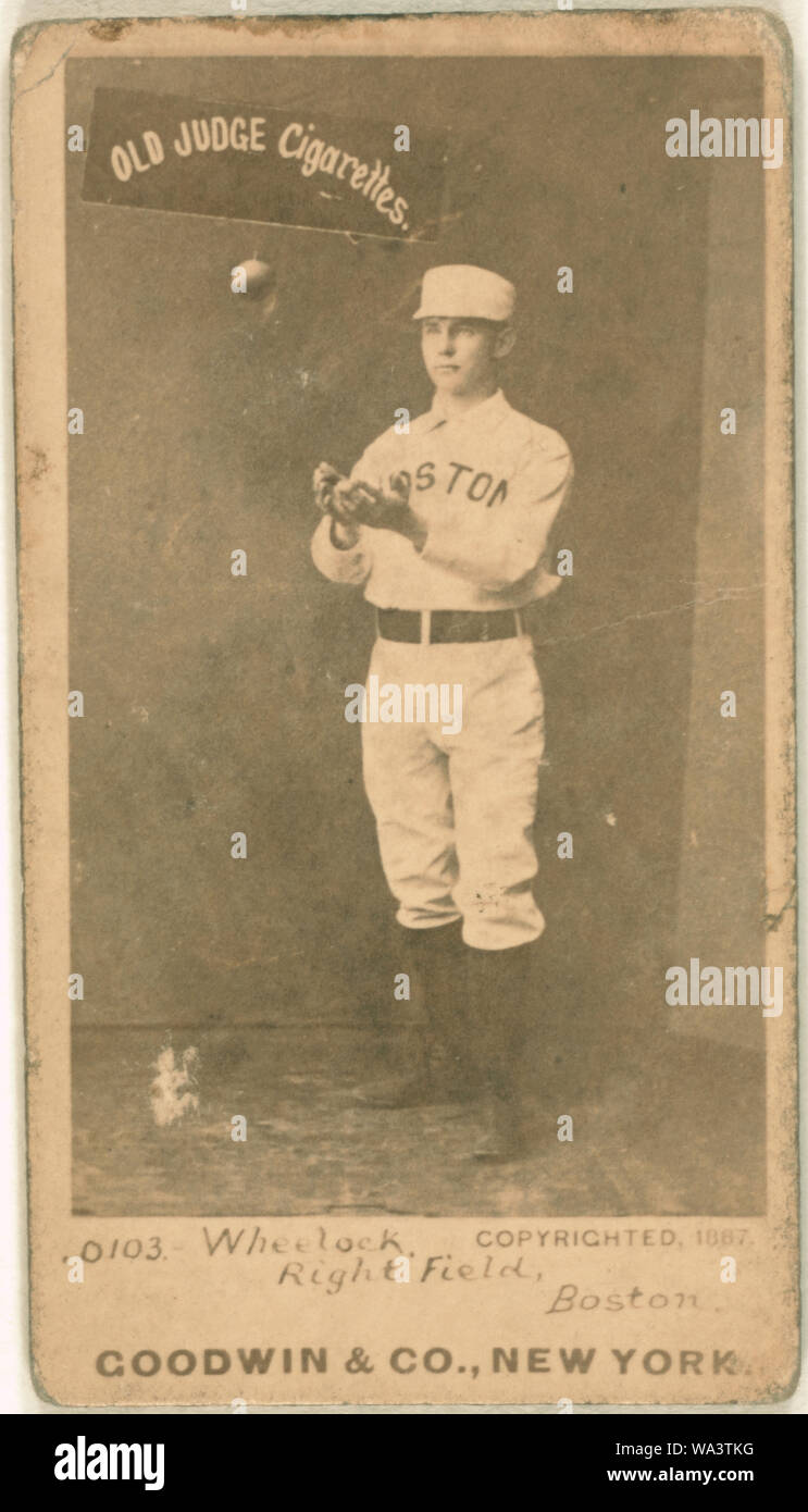 Bobby Wheelock, Boston Beaneaters, baseball card portrait Stock Photo ...