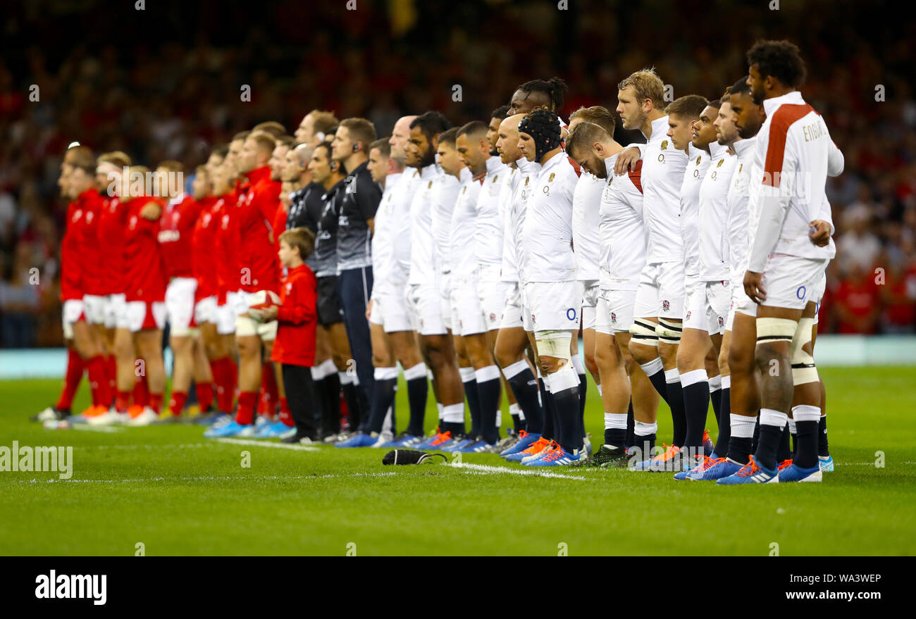 England players line up ahead international friendly principality ...