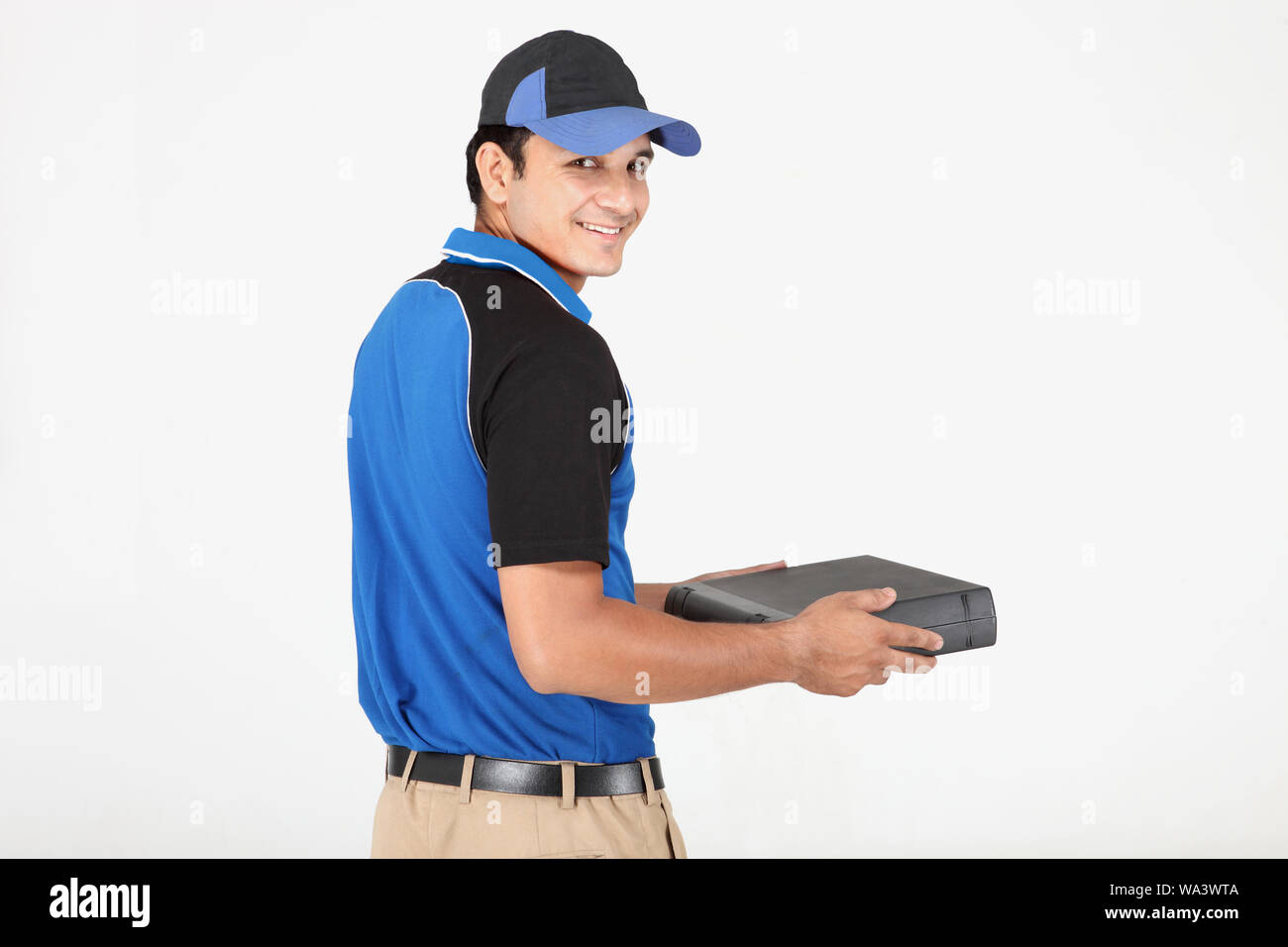Pizza delivery boy Stock Photo - Alamy