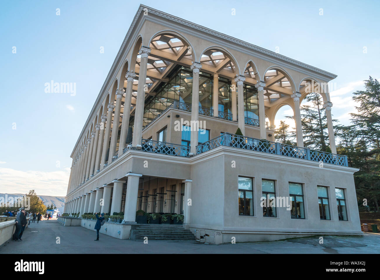 Tbilisi, Georgia - 12.08.2018: Funicular complex in Mtatsminda Park ...