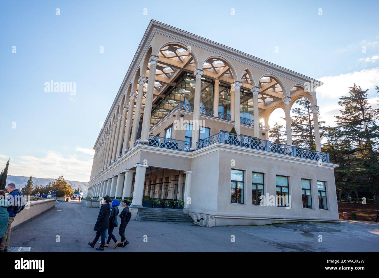 Tbilisi, Georgia - 12.08.2018: Funicular complex in Mtatsminda Park ...