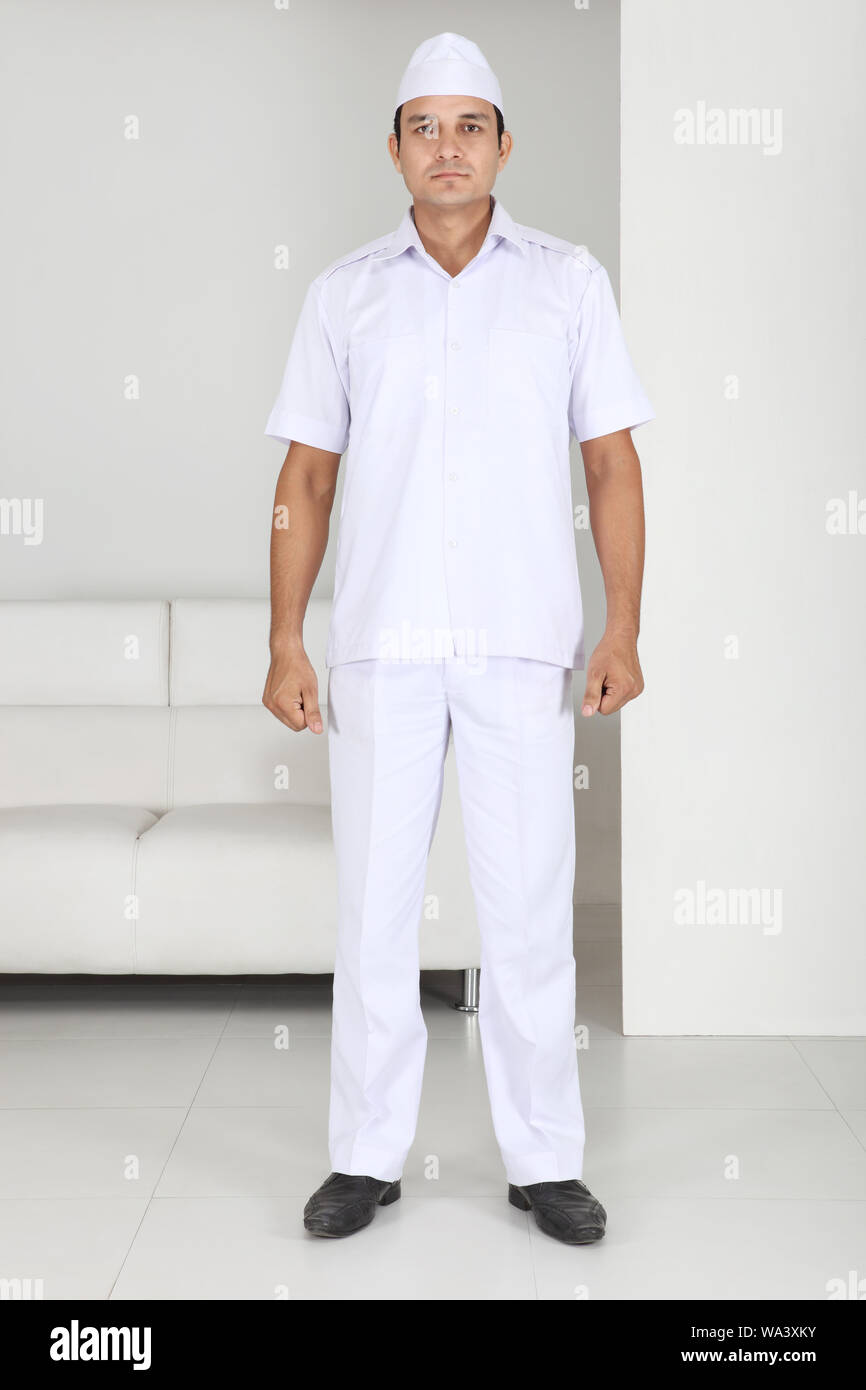 Full length uniform office worker hi-res stock photography and images ...