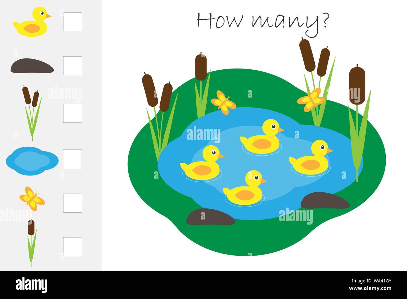 Many ducks Stock Vector Images - Alamy