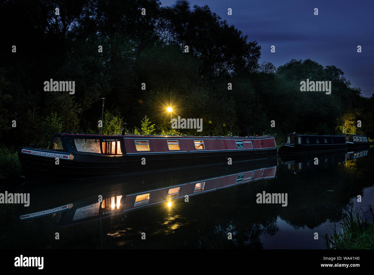 Moored river barges hi-res stock photography and images - Alamy