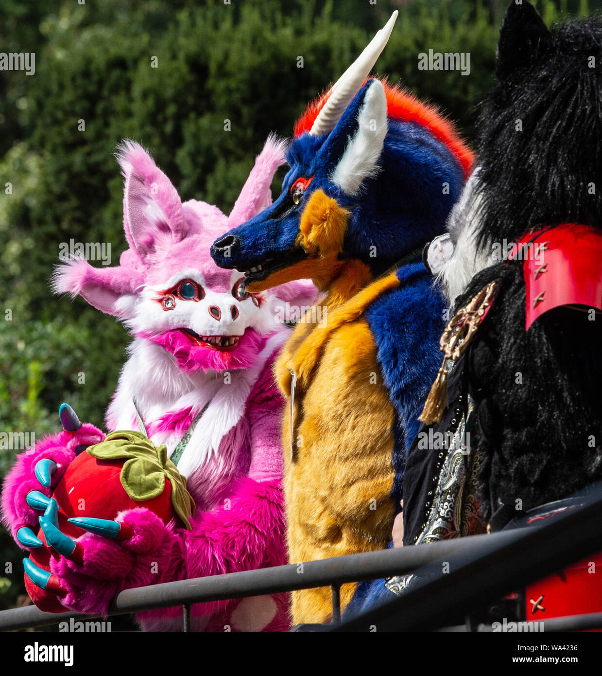 Berlin, Germany. 17th Aug, 2019. Participants of the "Eurofurence" will ...