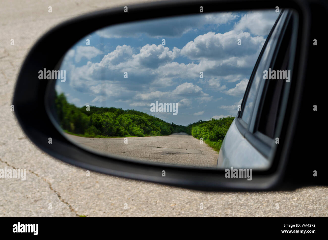 Car on side of road in morning hi-res stock photography and images - Alamy