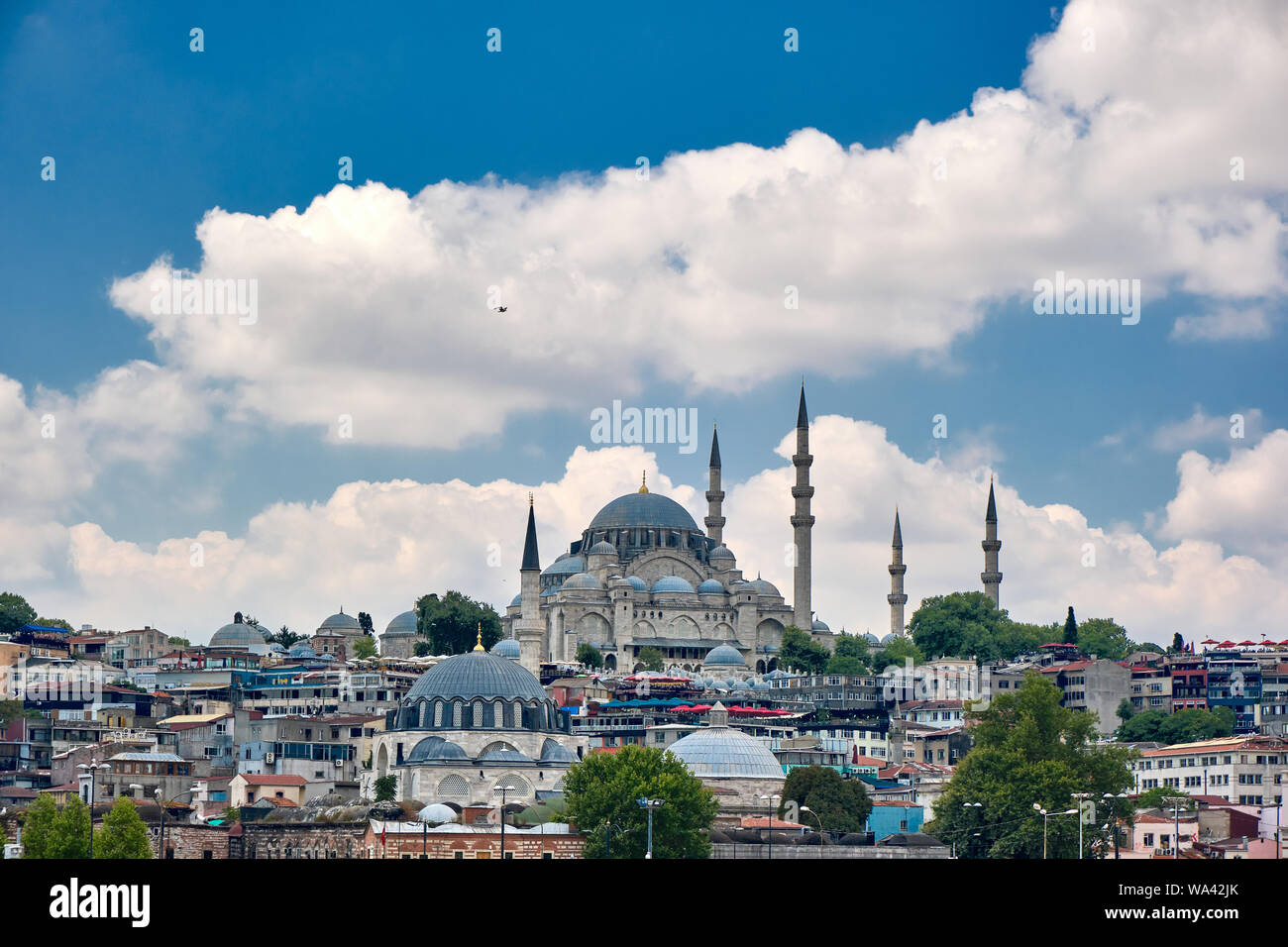 Istanbul city skyline with Suleymaniye Mosque in Turkey Stock Photo - Alamy