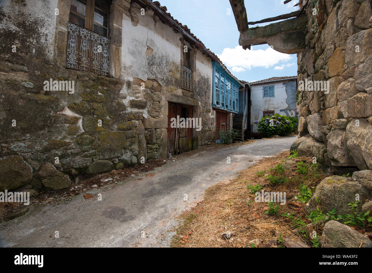 typical old villages in Galicia, northern Spain Stock Photo - Alamy
