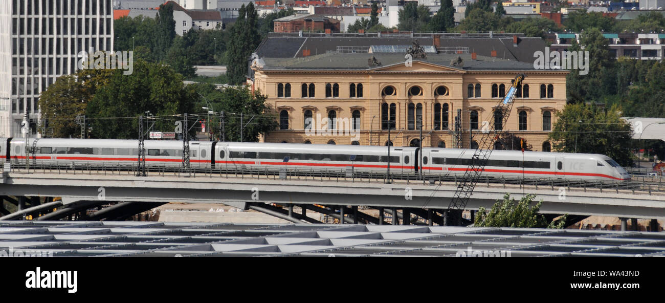 ICE train leaving Berlin, Germany Stock Photo - Alamy