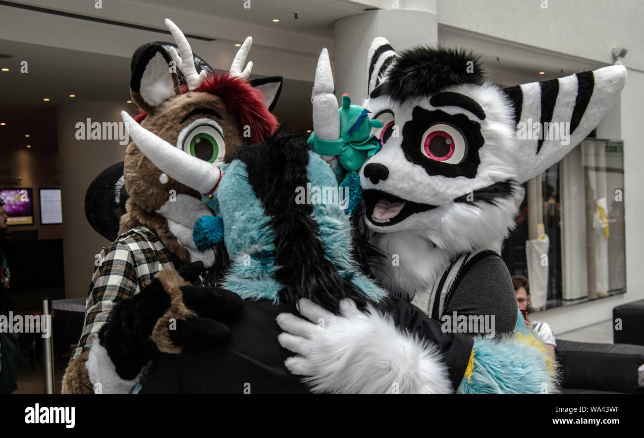 Berlin, Germany. 17th Aug, 2019. Participants of the "Eurofurence ...