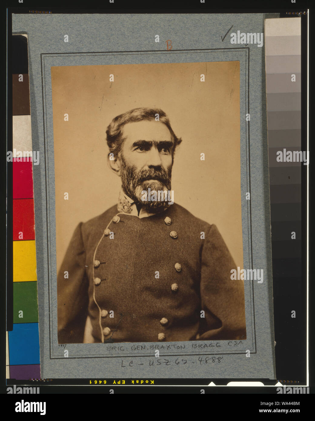 Gen. Braxton Bragg, half-length portrait, facing right Stock Photo - Alamy