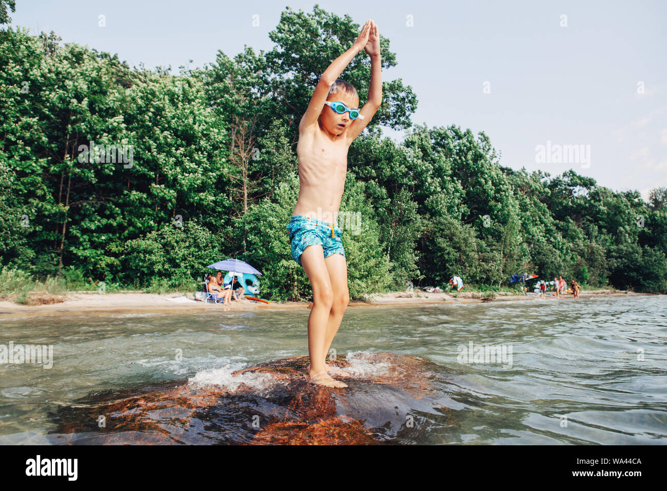 Boy Diving Into River High Resolution Stock Photography and Images - Alamy