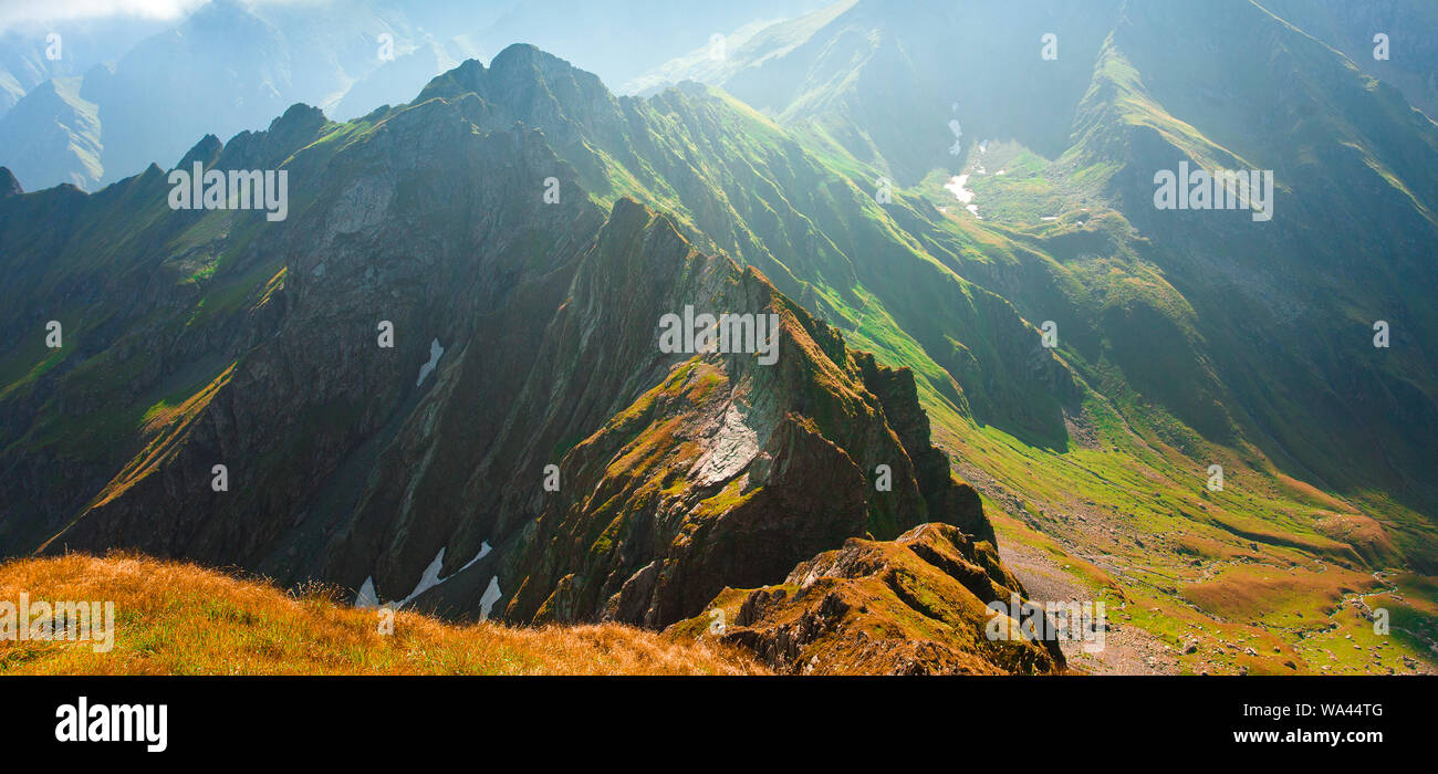 beautiful mountain crest in Fagaras, Romania Stock Photo - Alamy