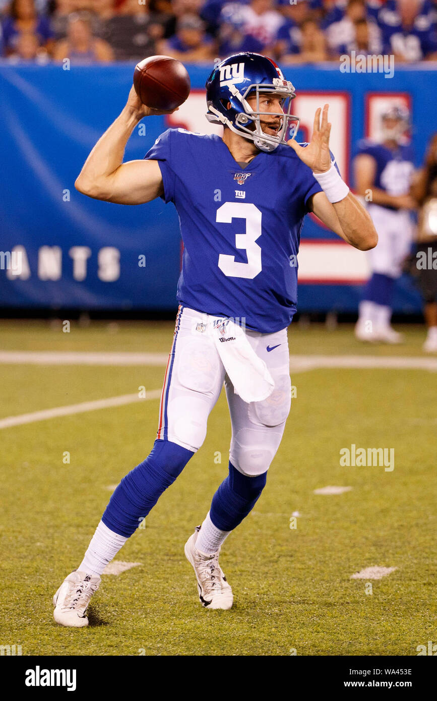 August 16, 2019, New York Giants quarterback Alex Tanney (3) in action ...