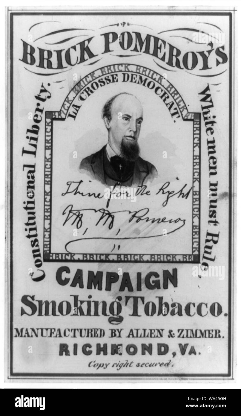 Brick Pomeroy's campaign smoking tobacco Stock Photo - Alamy