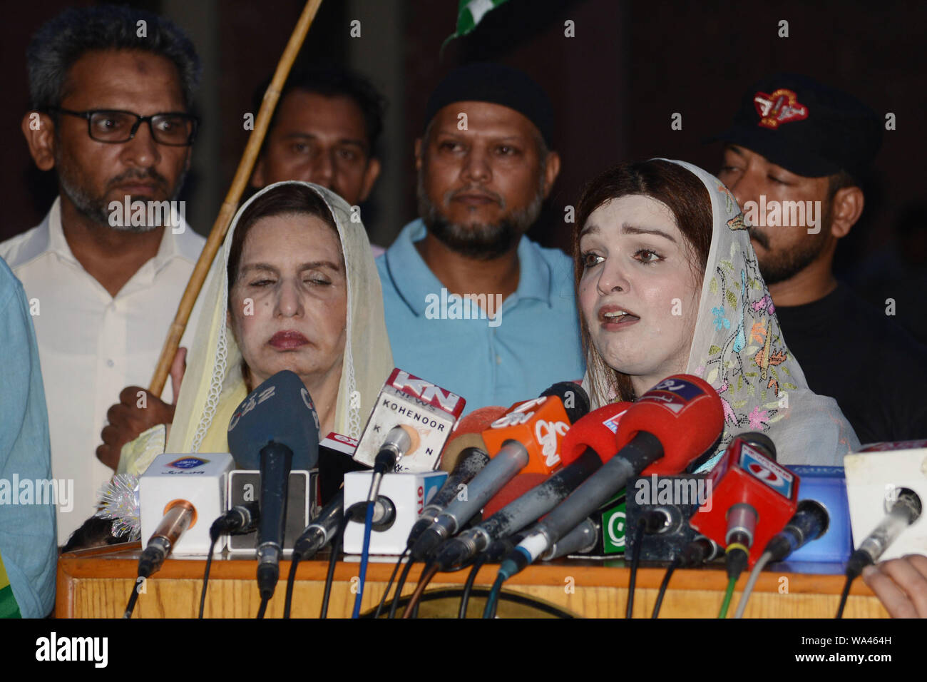 Lahore, Pakistan. 16th Aug, 2019. Kashmiri Hurayait leader Yasin Malik ...