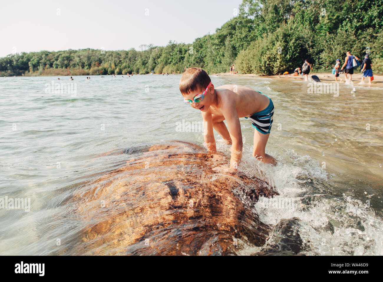 Boy Diving Into River High Resolution Stock Photography and Images - Alamy