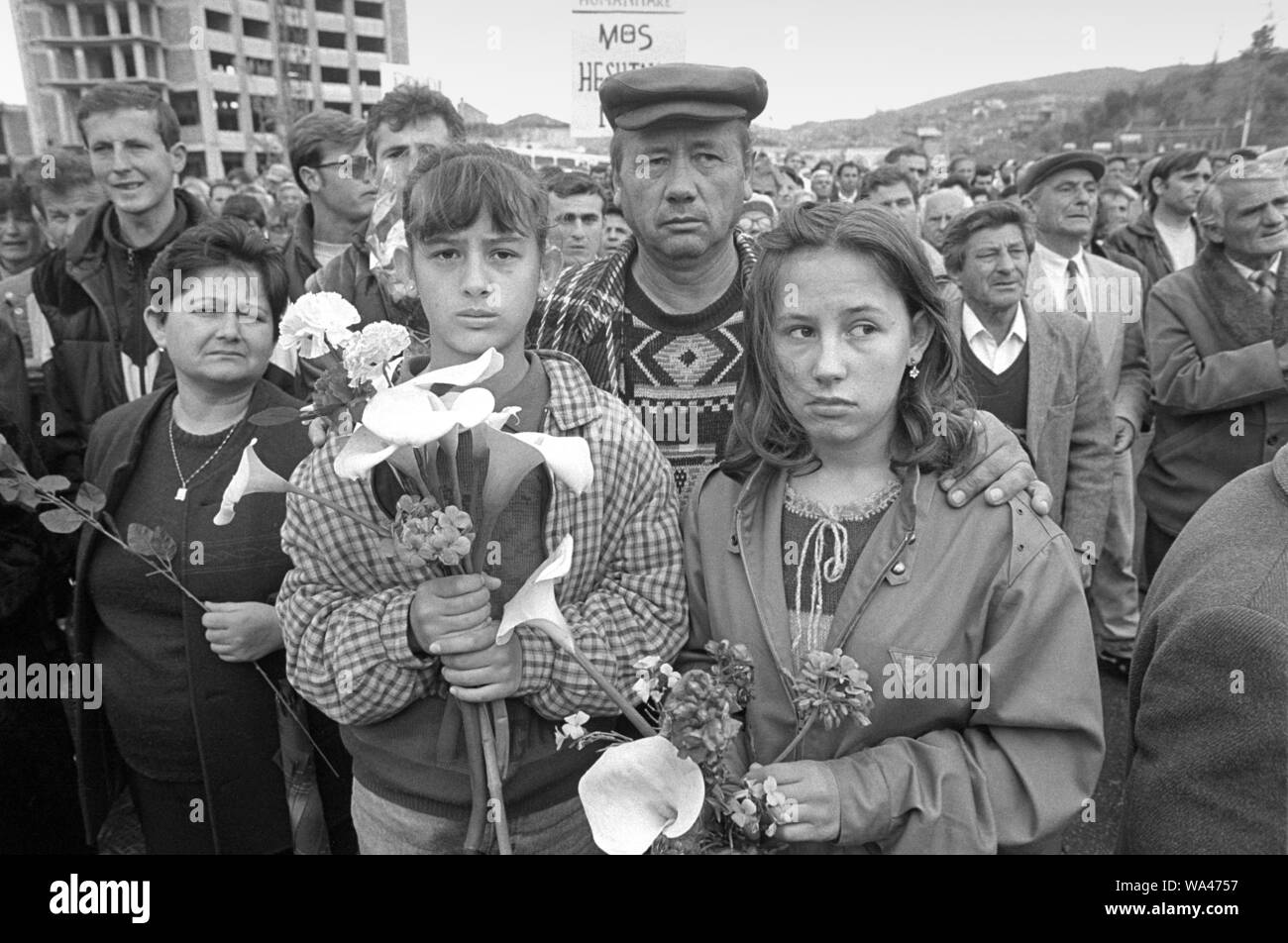 Albania, Vlora, April 1997, demonstration in memory of the tragedy of ...