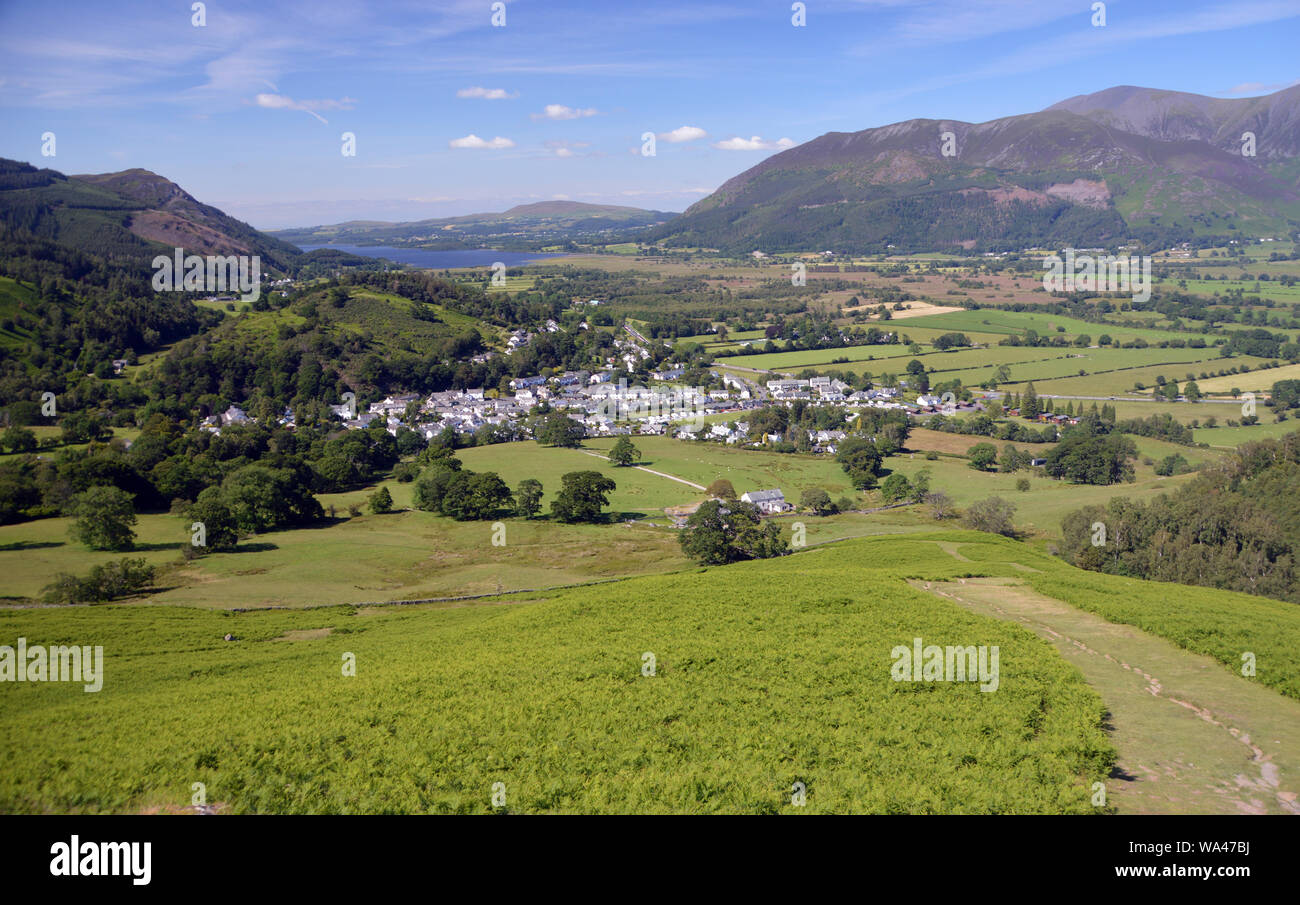 The Village of Braithwaite from the Footpath to the Wainwright 'Barrow ...
