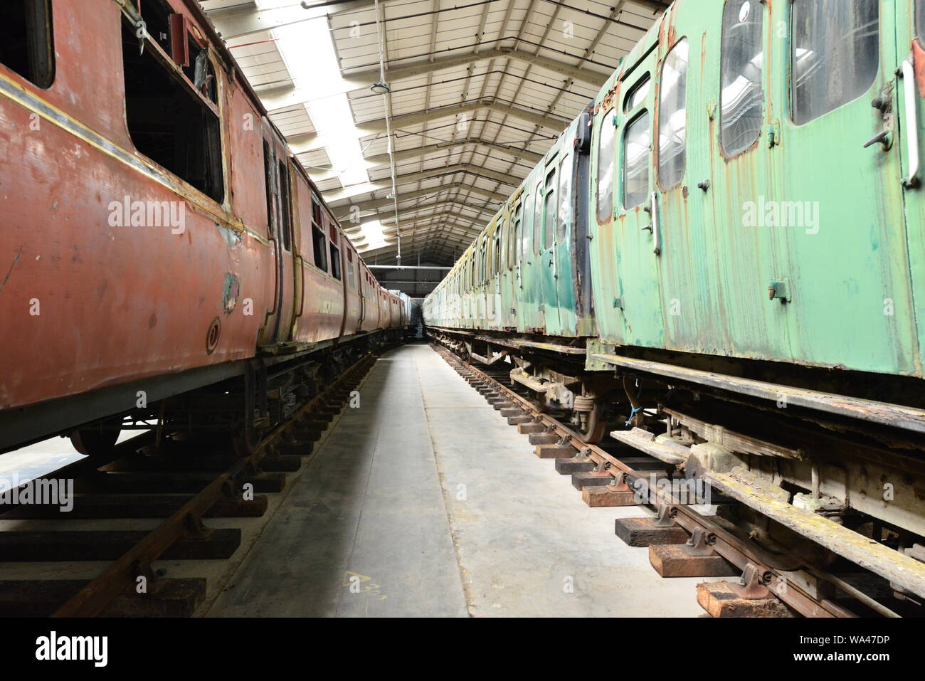 Rusty railway carriages Stock Photo - Alamy