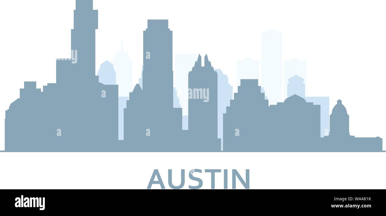 Austin skyline vector vectors hi-res stock photography and images - Alamy