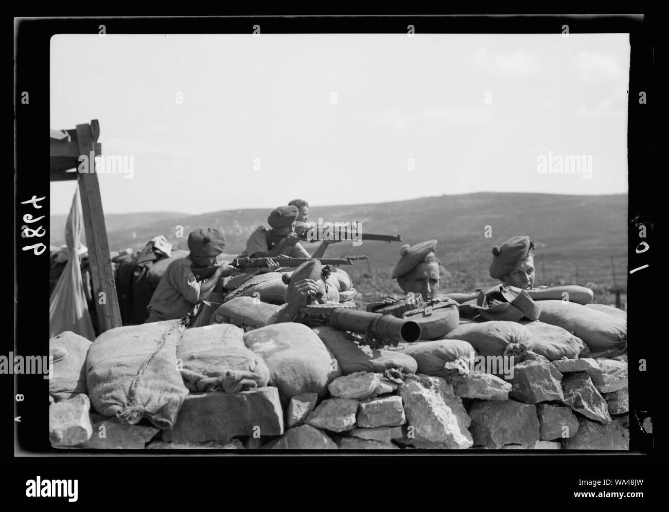 British Military Camp at klm. 41, Lubban-Nablus Rd. British troops on ...