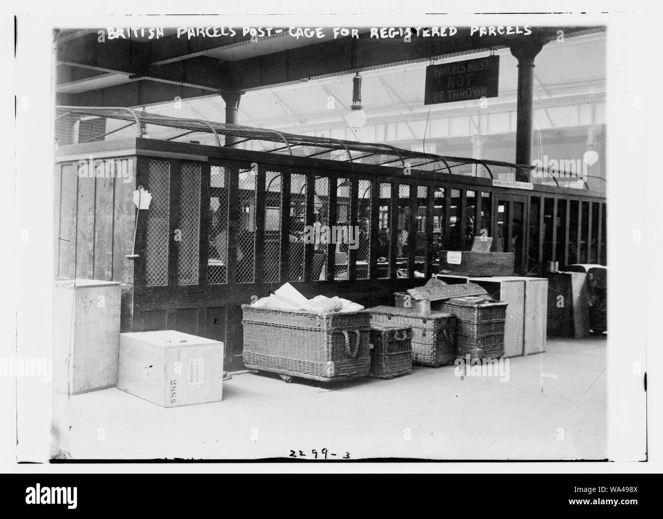 British parcels post -cage for reg. Parcels Stock Photo - Alamy