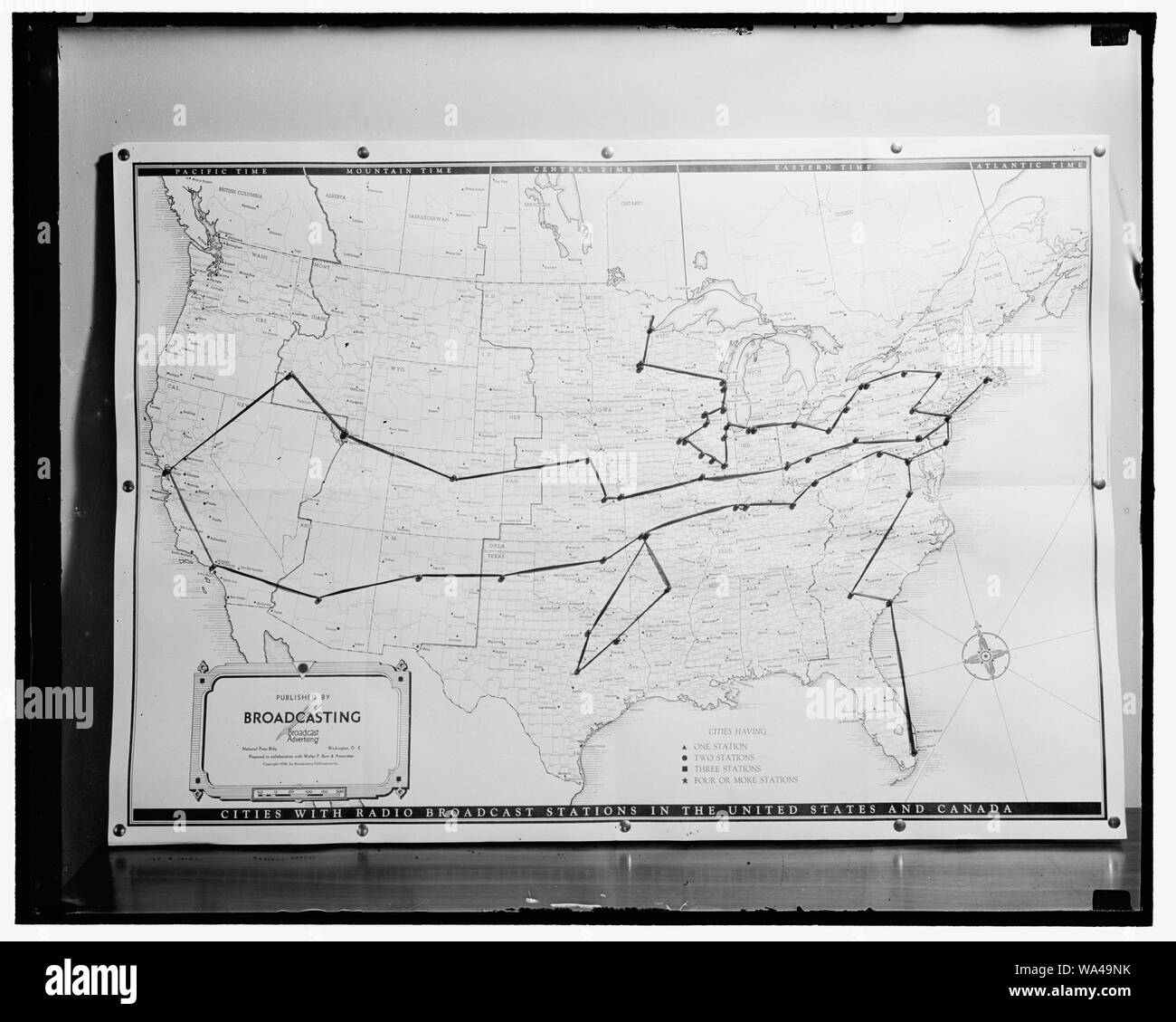 1938 radio broadcasting map hi-res stock photography and images - Alamy