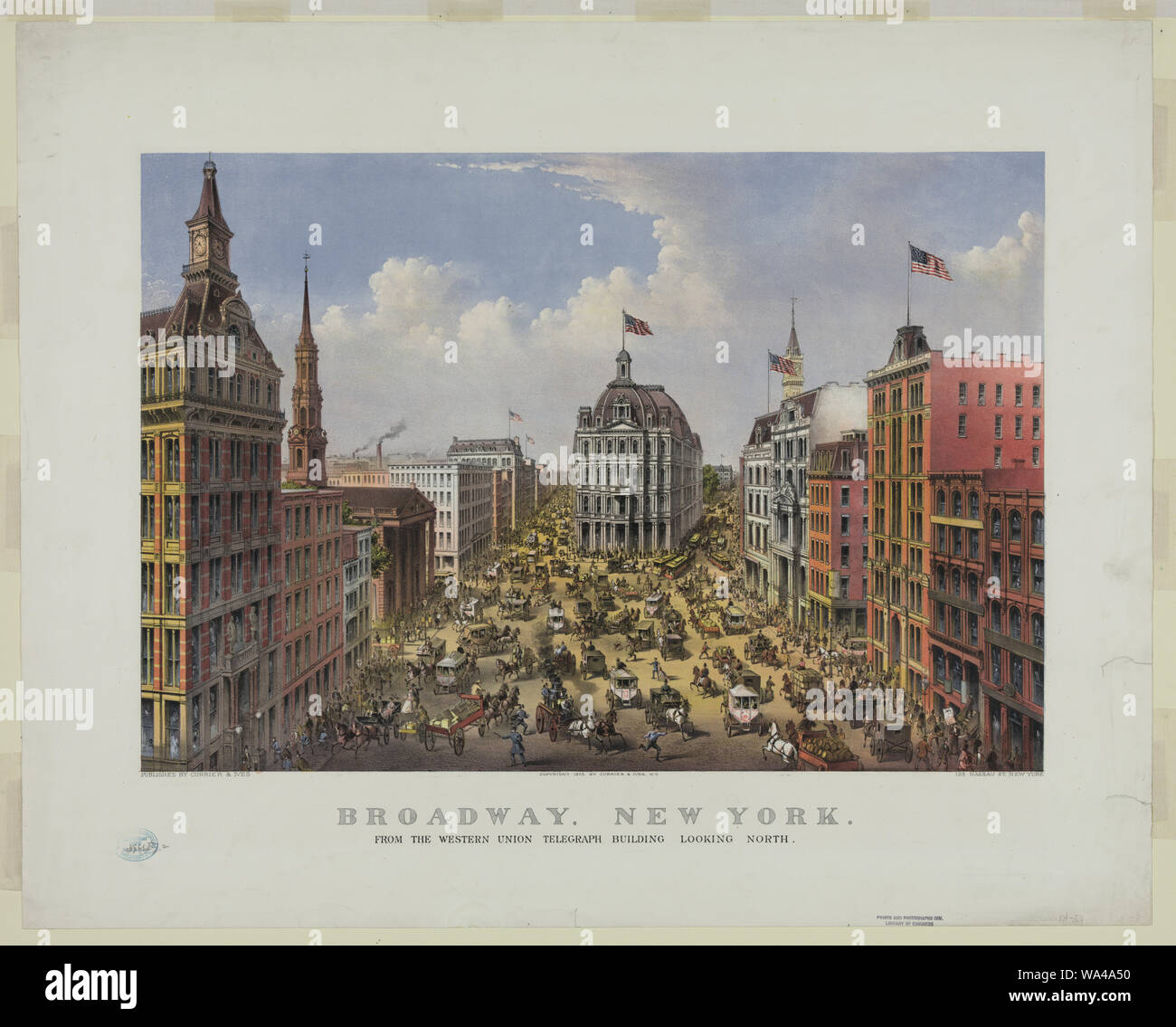Broadway, New York: From the western union telegraph building looking ...