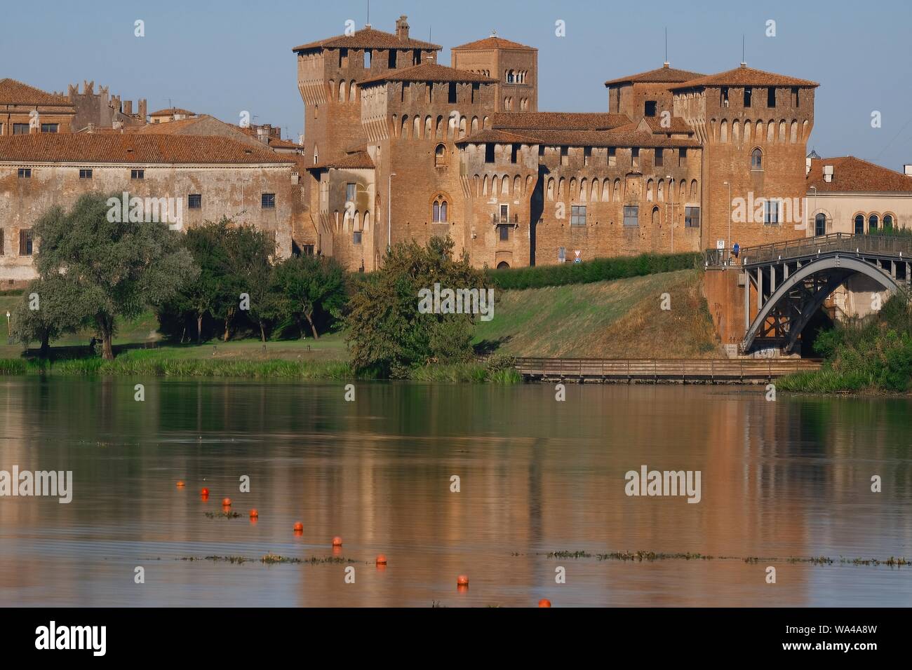 View of the historic part of the city of Mantova, Lombardy, Italy Stock ...