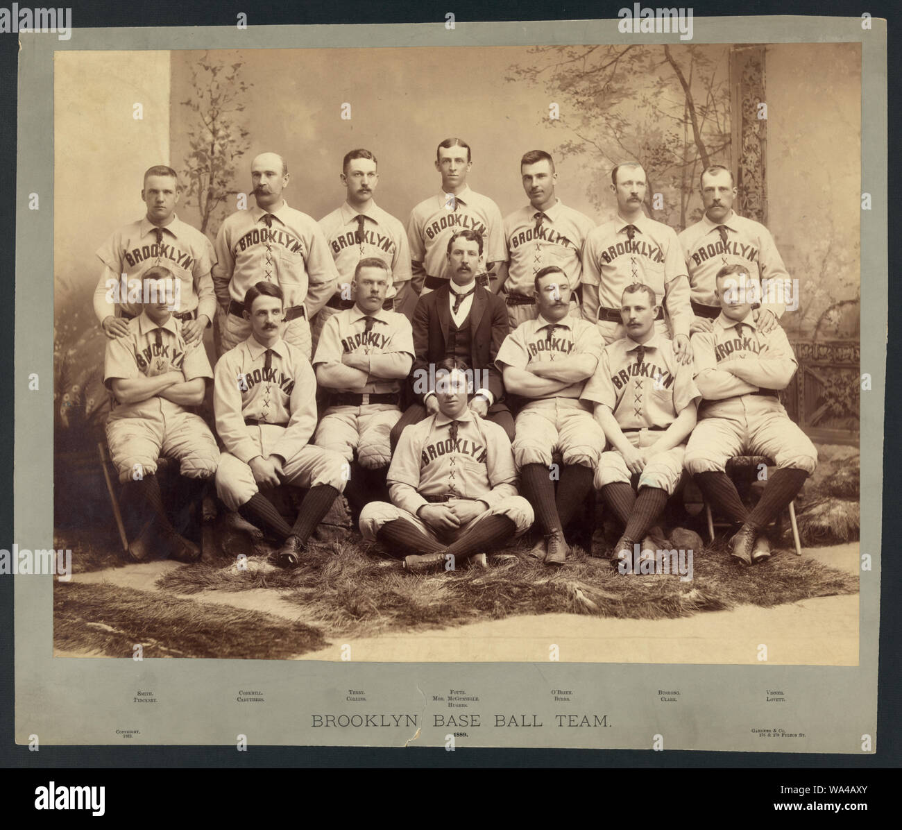Brooklyn base ball team 1889 Stock Photo - Alamy