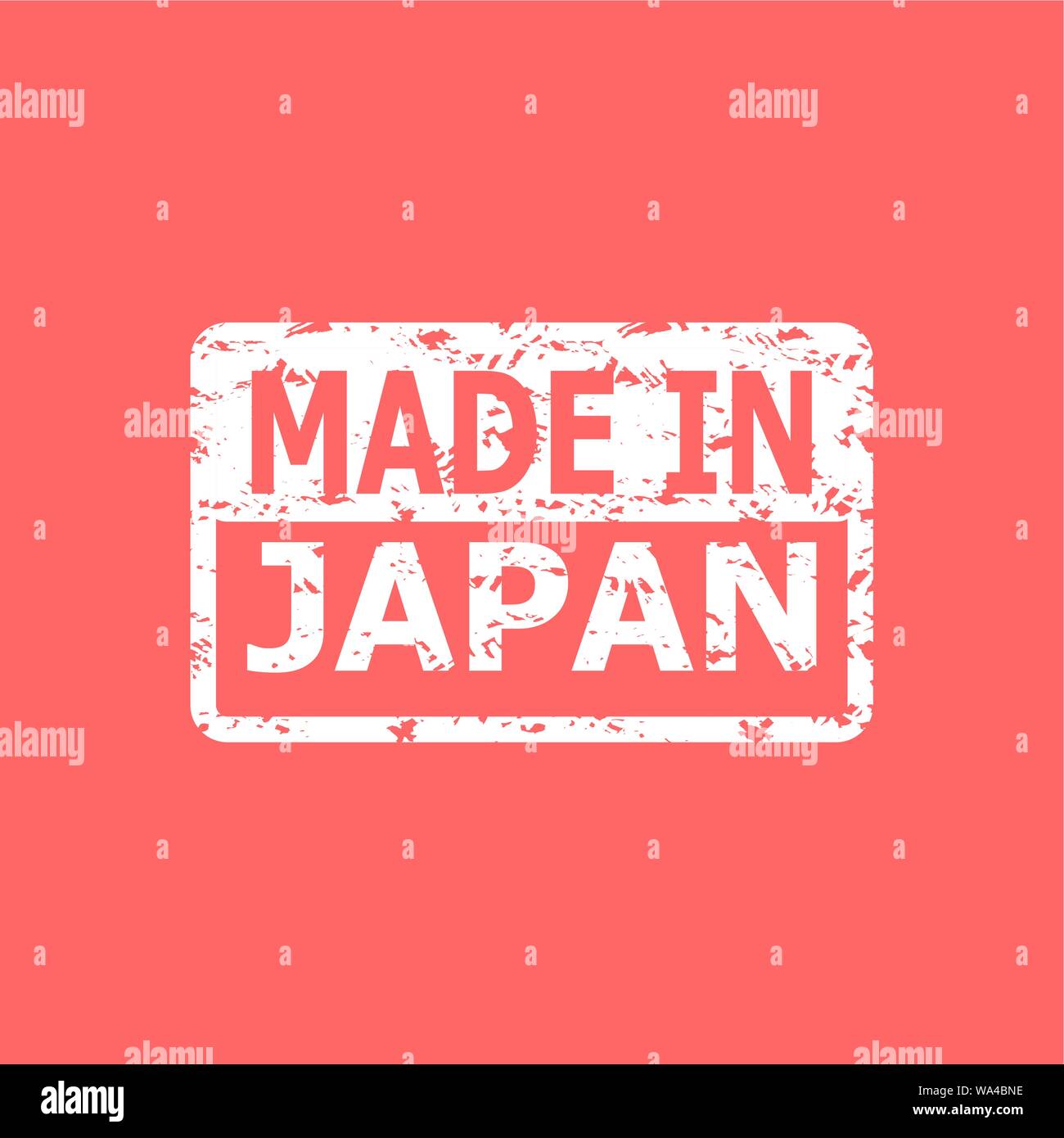 Made in japan rubber texture stamp illustration. Vector stamp ...