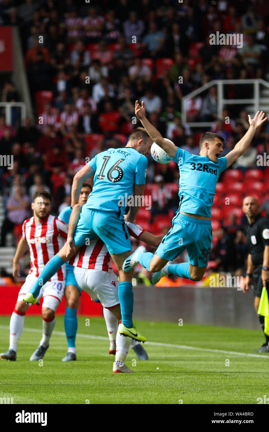 Stoke On Trent, UK. 17th Aug, 2019. Derby County defender Matthew ...