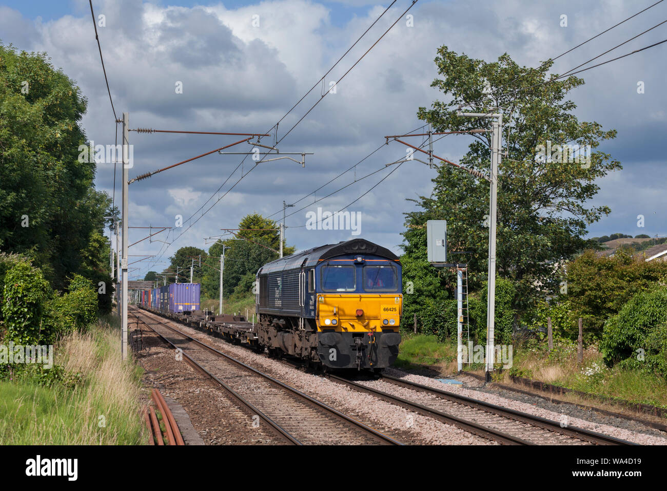 Direct rail Services class 66 locomotive on the west coast mainline ...