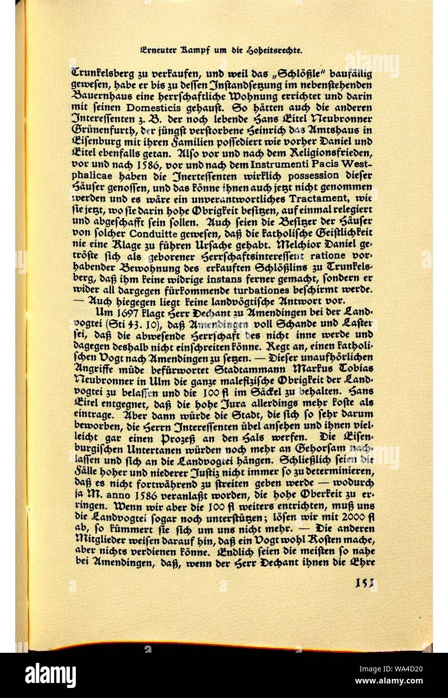 Die Geschichte der Herrschaft Eisenburg Ludwig Mayr 189 Stock Photo - Alamy