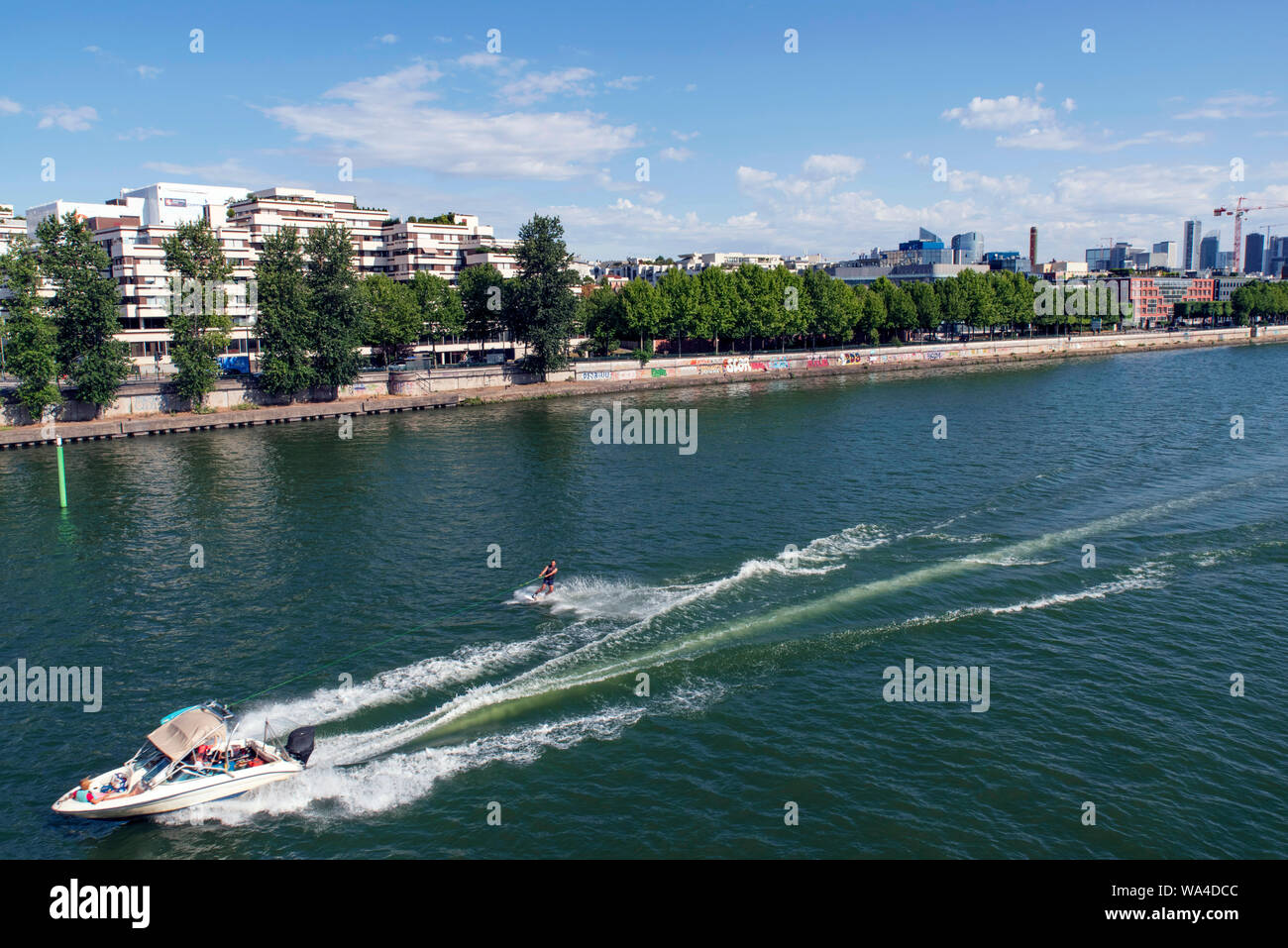 Modern architecture of a city on the banks of a river Stock Photo - Alamy