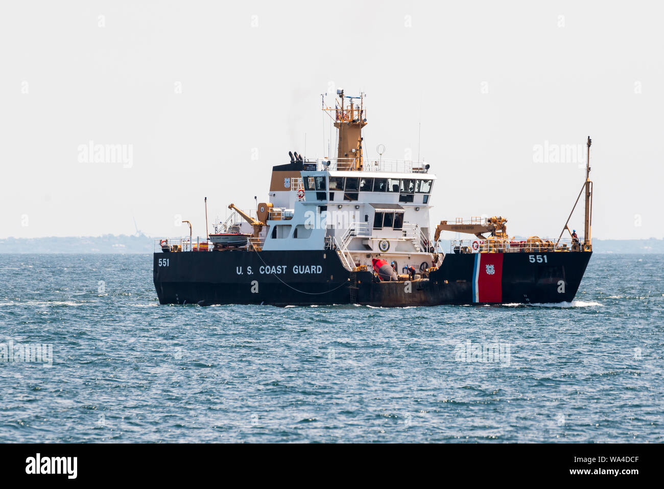 United Coast Guard ship Ida Lewis off Rhode Island coast Stock Photo ...