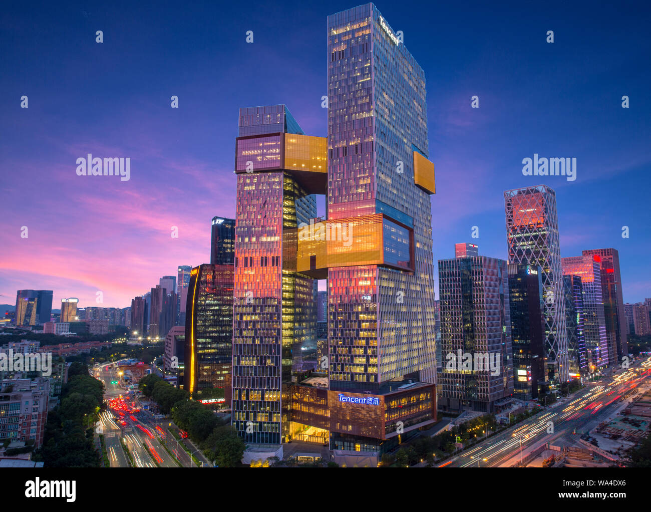 Shenzhen nanshan science park at night Stock Photo - Alamy