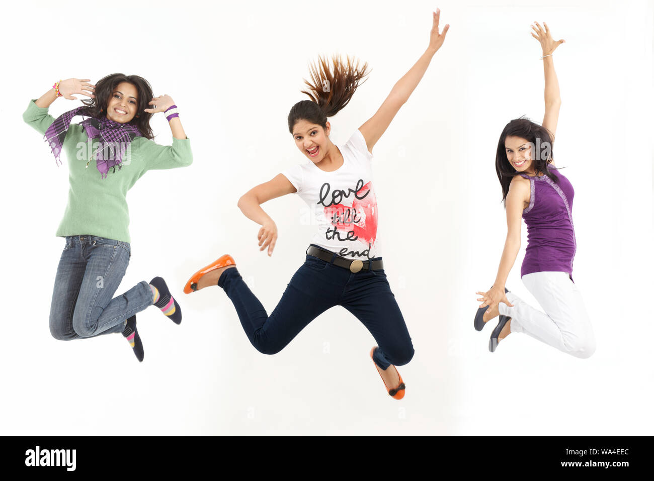 Girl jumping and dancing hi-res stock photography and images - Alamy