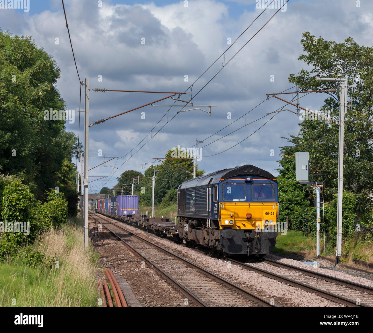 Direct rail Services class 66 locomotive on the west coast mainline ...