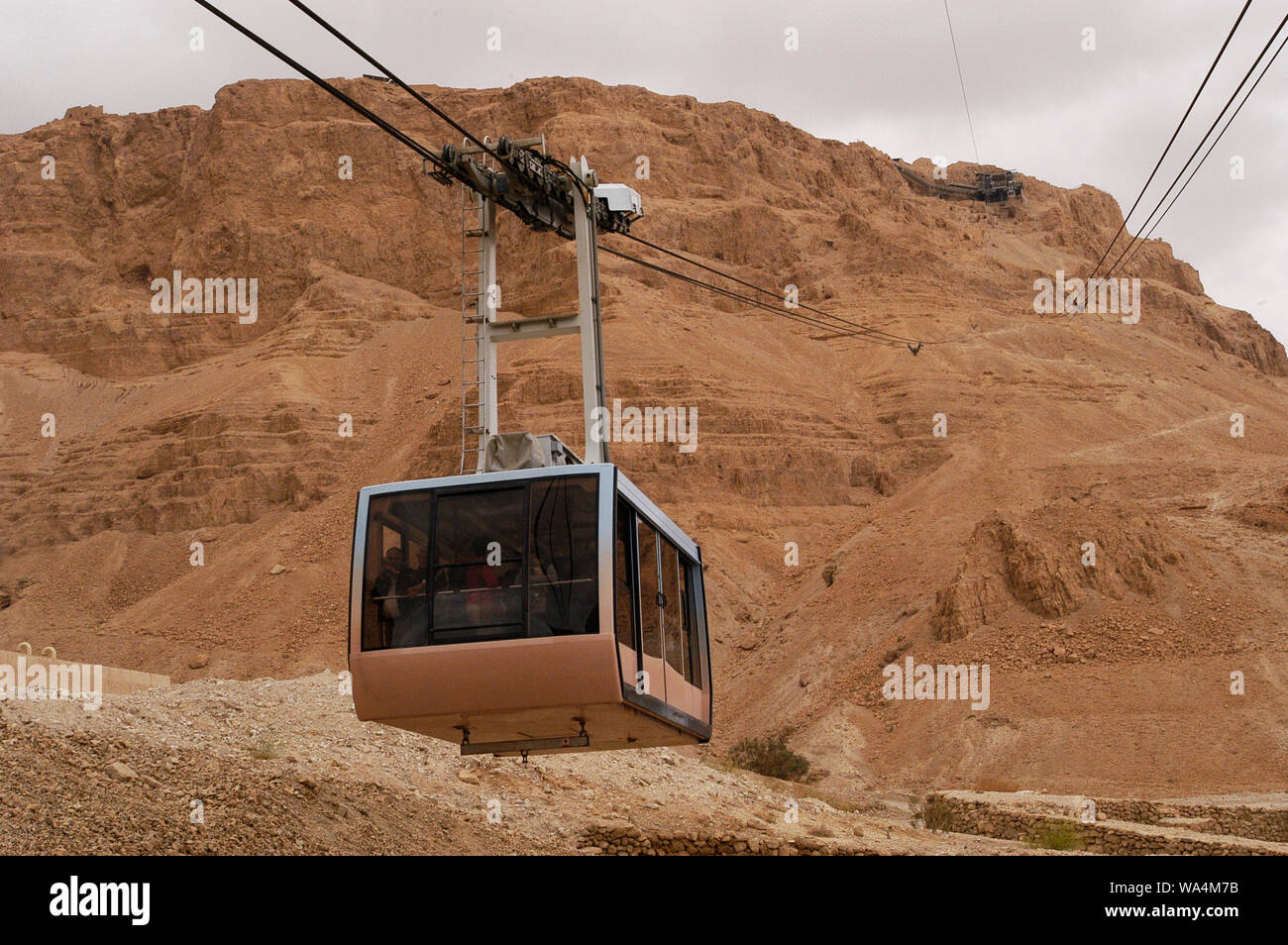 cableway to Masada fortress , Masada, Israel Stock Photo - Alamy