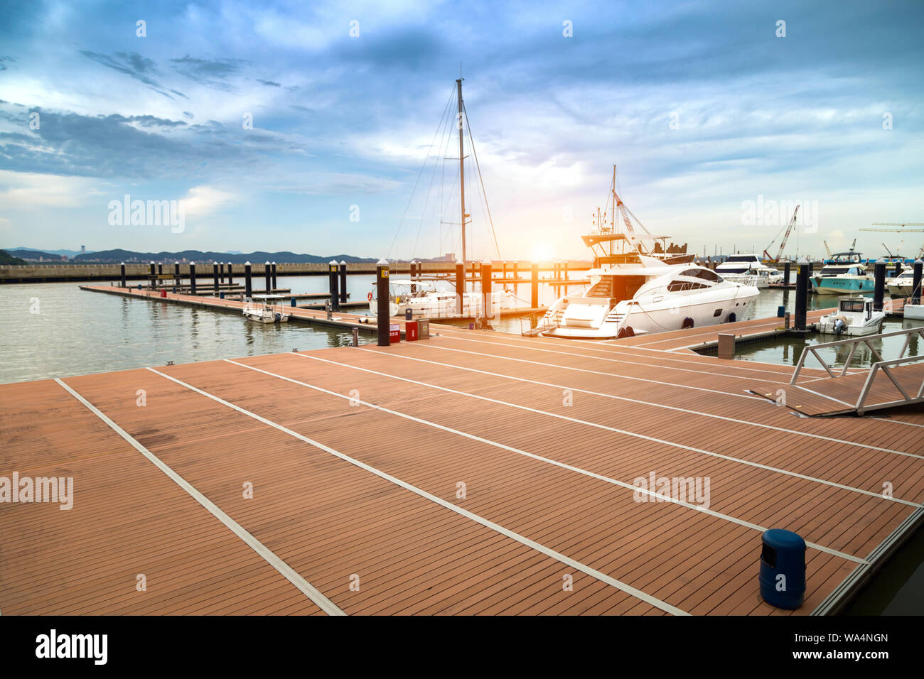 Nansha district in guangzhou, guangdong province, yachts Stock Photo ...