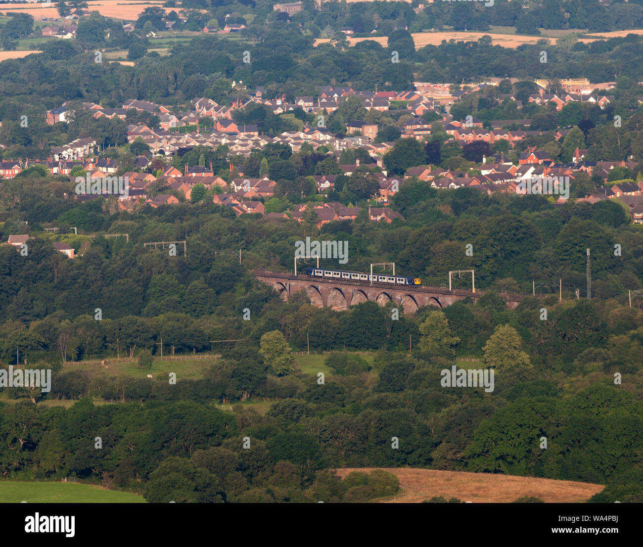 Arriva Northern Rail class 319 electric train crossing Congleton ...