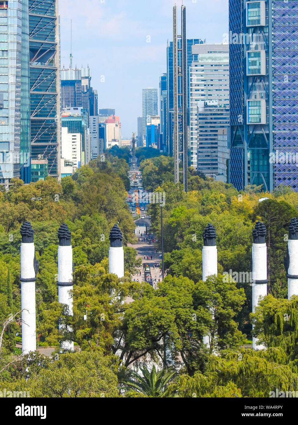 Paseo de la Reforma, main avenue of Mexico City Stock Photo - Alamy