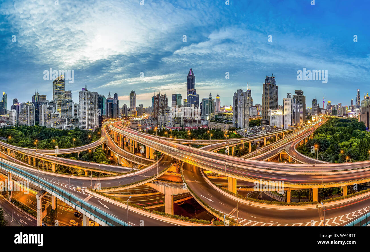 Shanghai city roads hi-res stock photography and images - Alamy