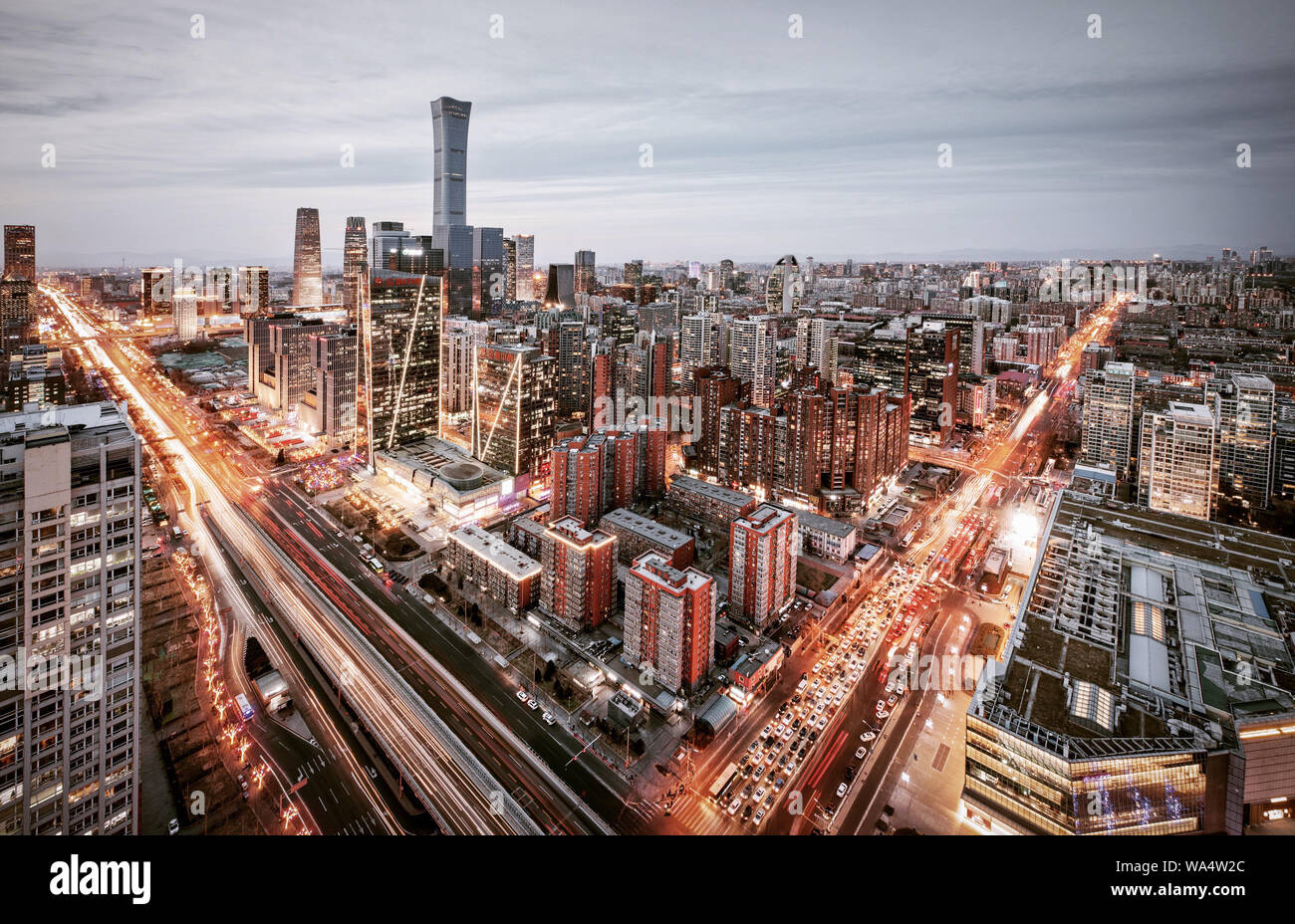 Beijing city night view hi-res stock photography and images - Alamy